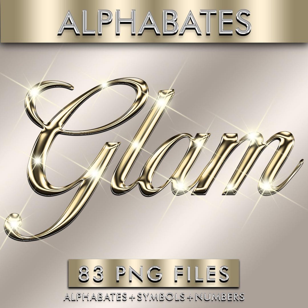 Luxury Gold Chrome Cursive Letters PNG, Metallic Gold Alphabets Clipart ...
