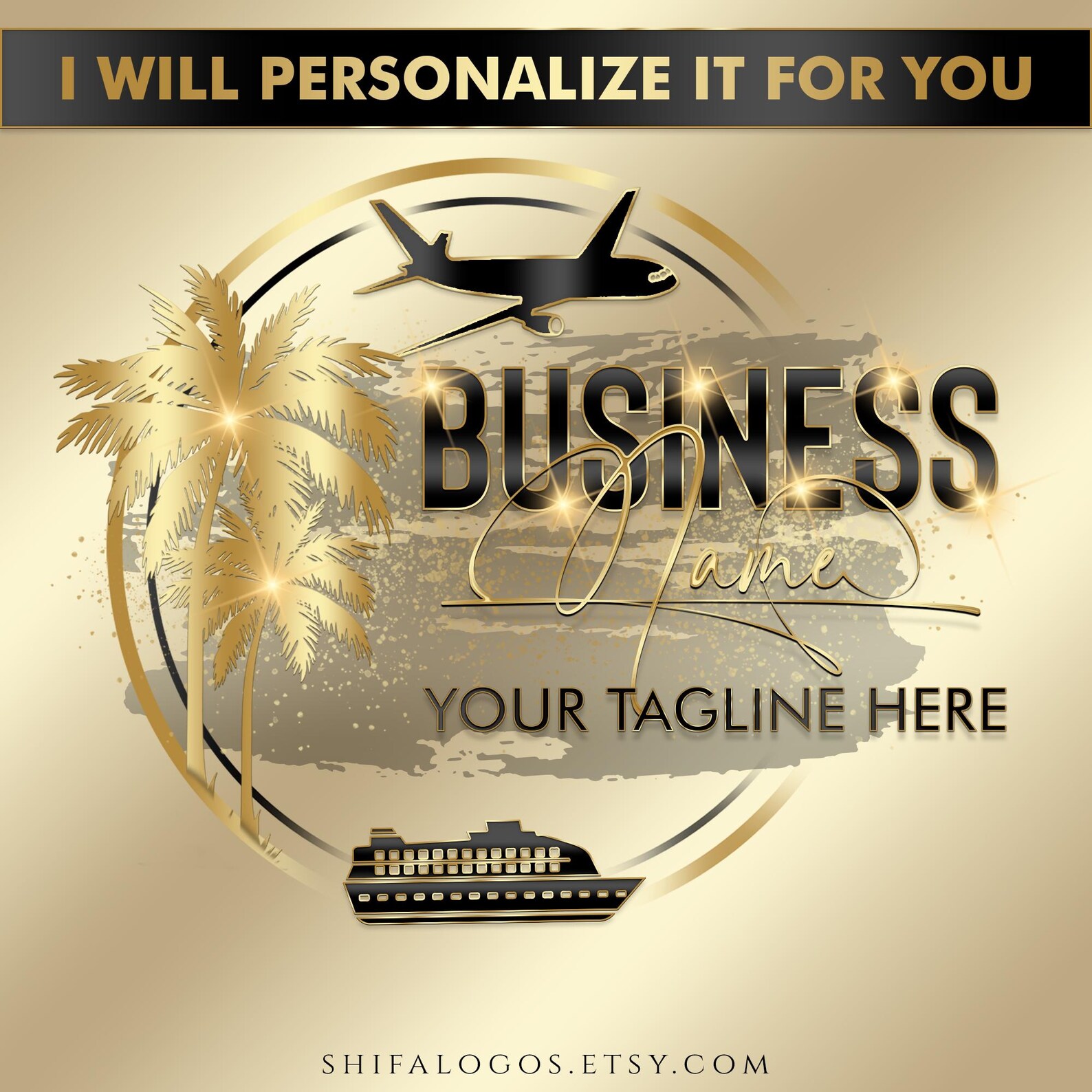 Travel Logo Design, Travel Agency Logo, Palm Tree Logo, Travel Blog ...