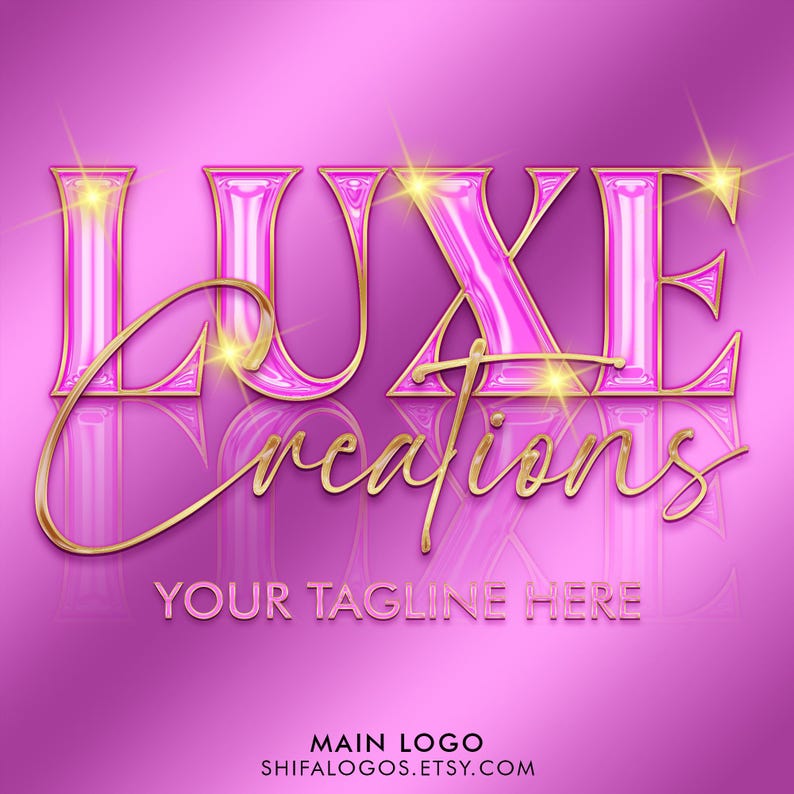 Luxury Pink Gold Modern Logo Design, Metallic Beauty Makeup Fashion ...
