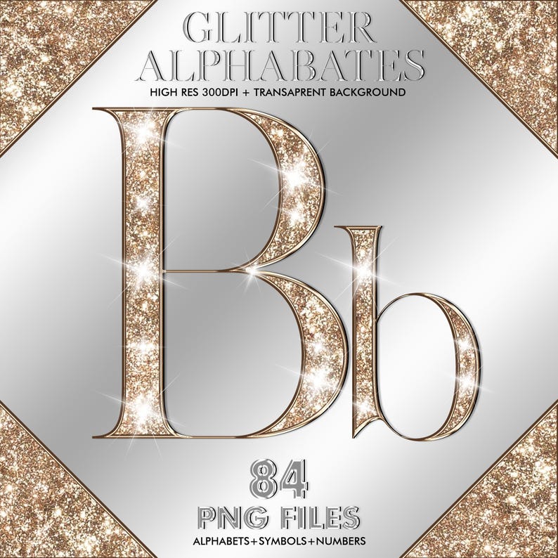Digital Beige Gold Glitter Alphabets PNG, Transparent Chrome Gold ...