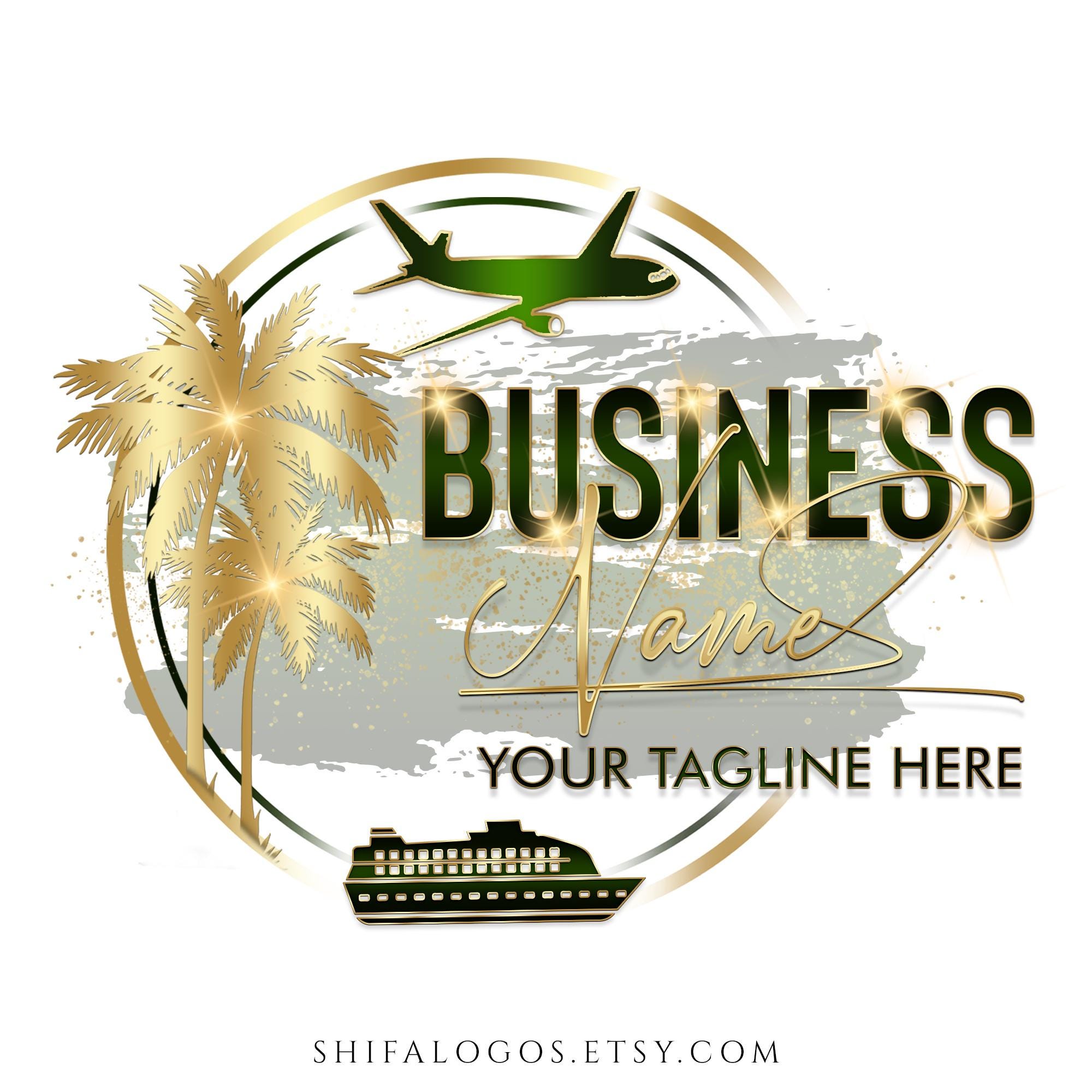 Travel Logo Design, Travel Agency Logo, Palm Tree Logo, Travel Blog ...