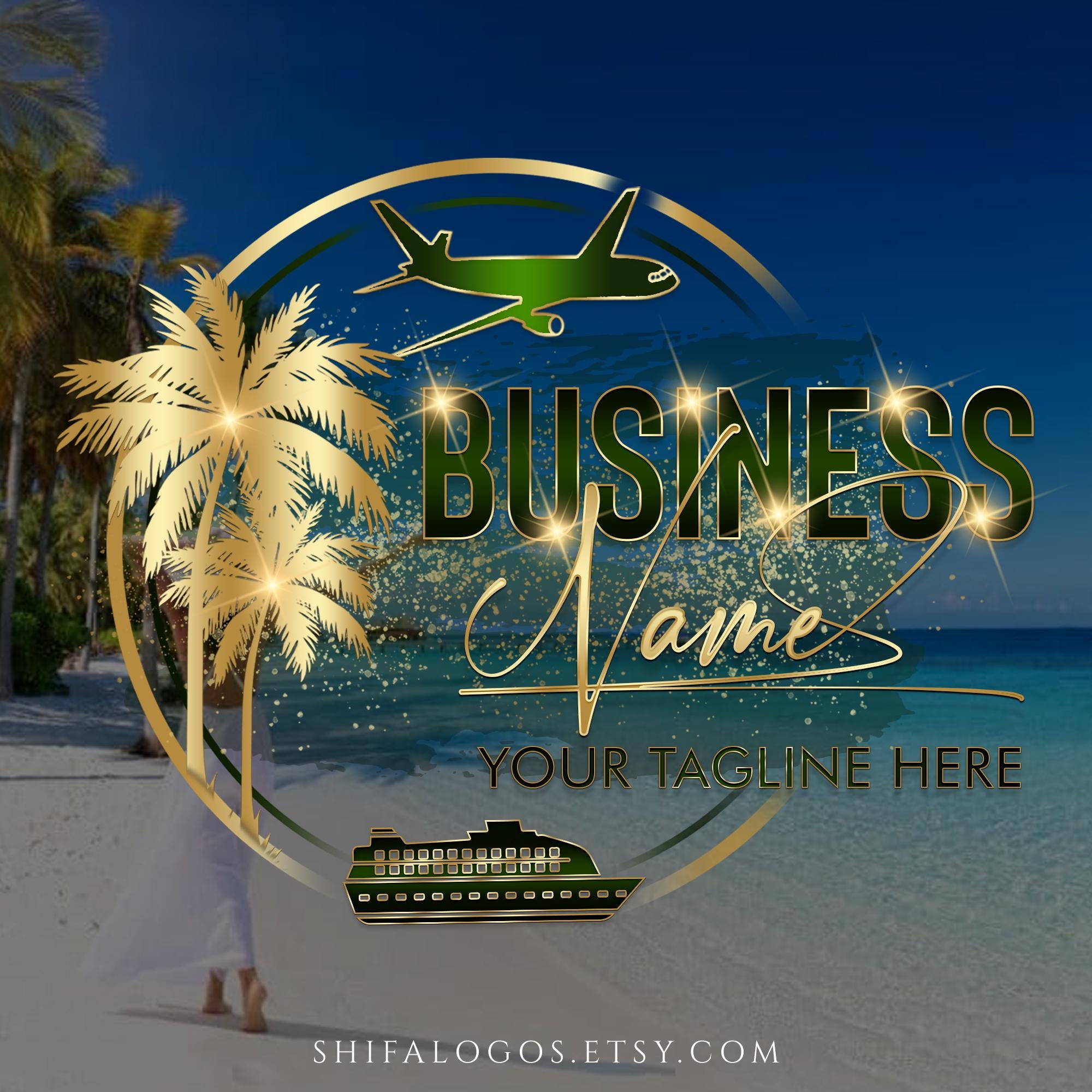 Travel Logo Design, Travel Agency Logo, Palm Tree Logo, Travel Blog ...