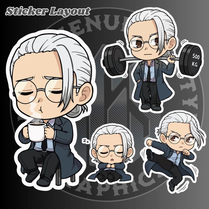 SAKAMOTO DAYS "taro Sakamoto Chibi Sticker Layout" - Etsy