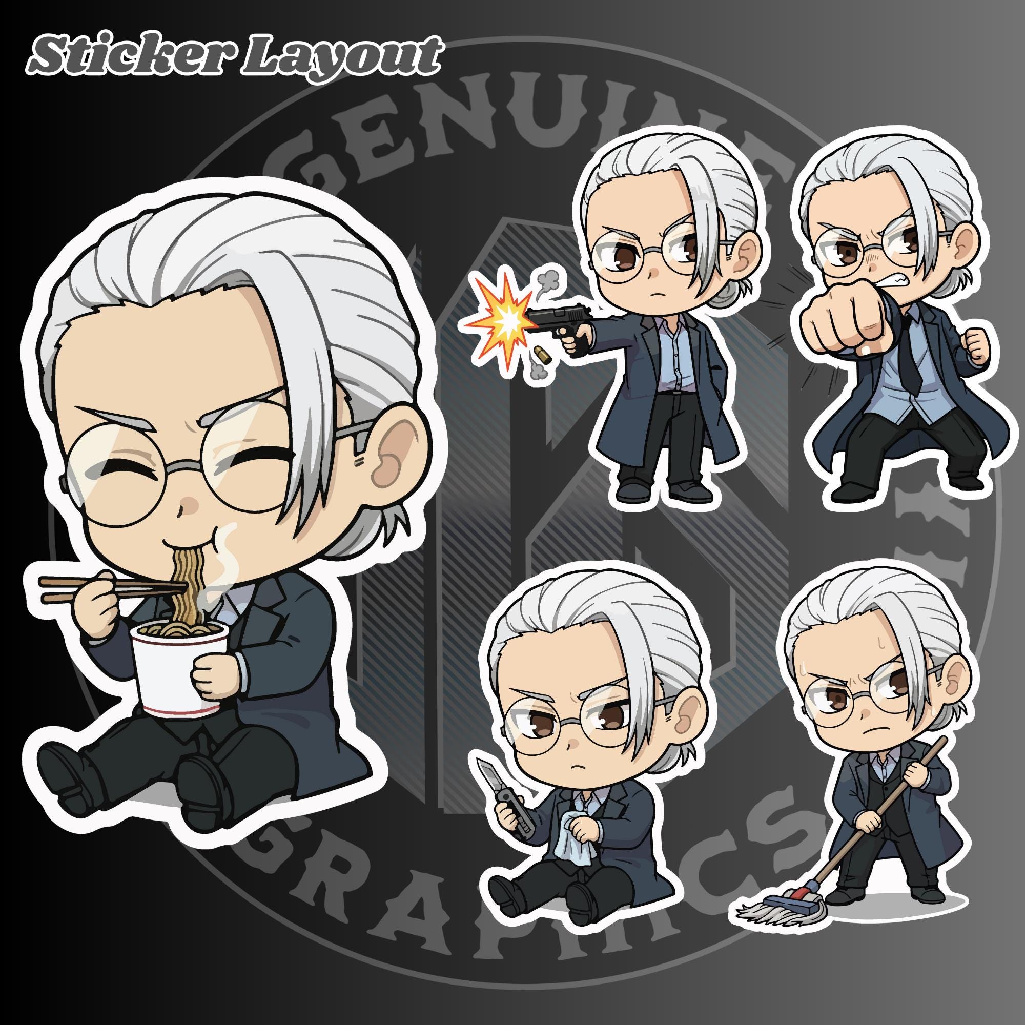 SAKAMOTO DAYS "taro Sakamoto Chibi Sticker Layout" - Etsy