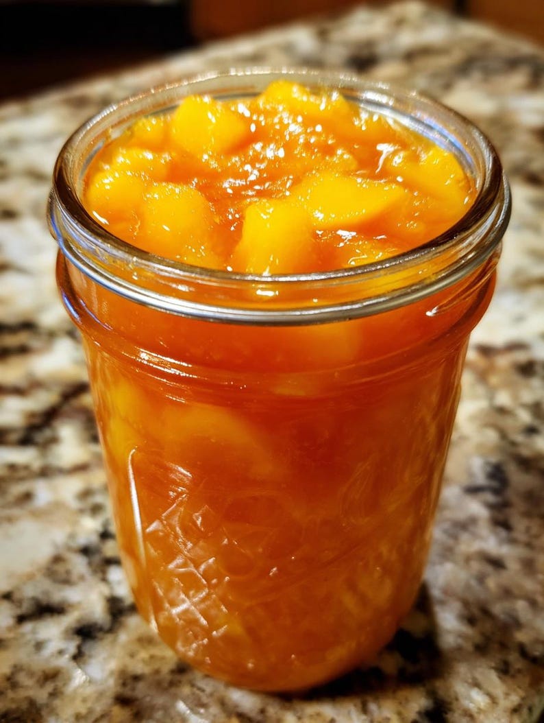 Peach Jam Recipe PDF – Homemade Fruit Preserves Without Pectin, Easy ...
