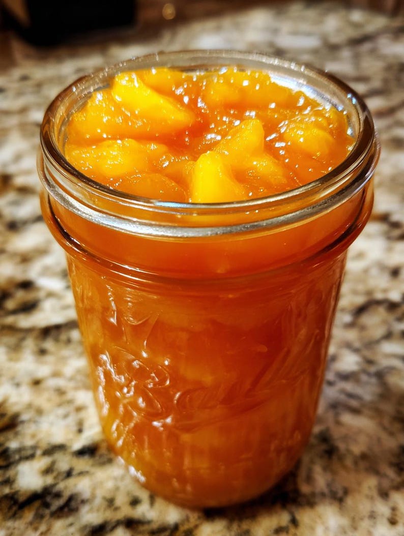 Peach Jam Recipe PDF – Homemade Fruit Preserves Without Pectin, Easy ...