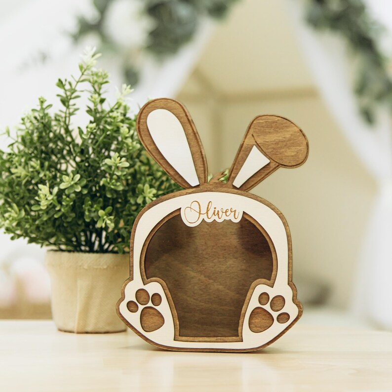 Personalized Montessori Easter Gift for Kids Piggy Bank Easter Bunny ...