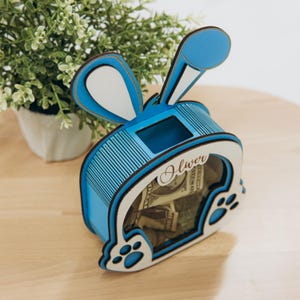 Personalized Montessori Easter Gift for Kids Piggy Bank Easter Bunny ...