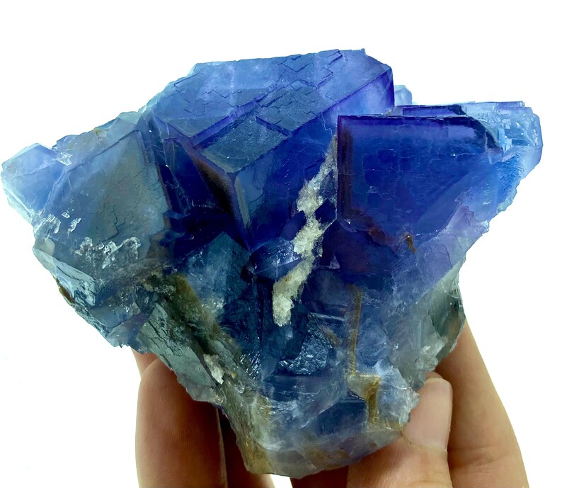 Natural Blue Phantom Fluorite Specimen (490g, Pakistan) - Etsy Hong Kong
