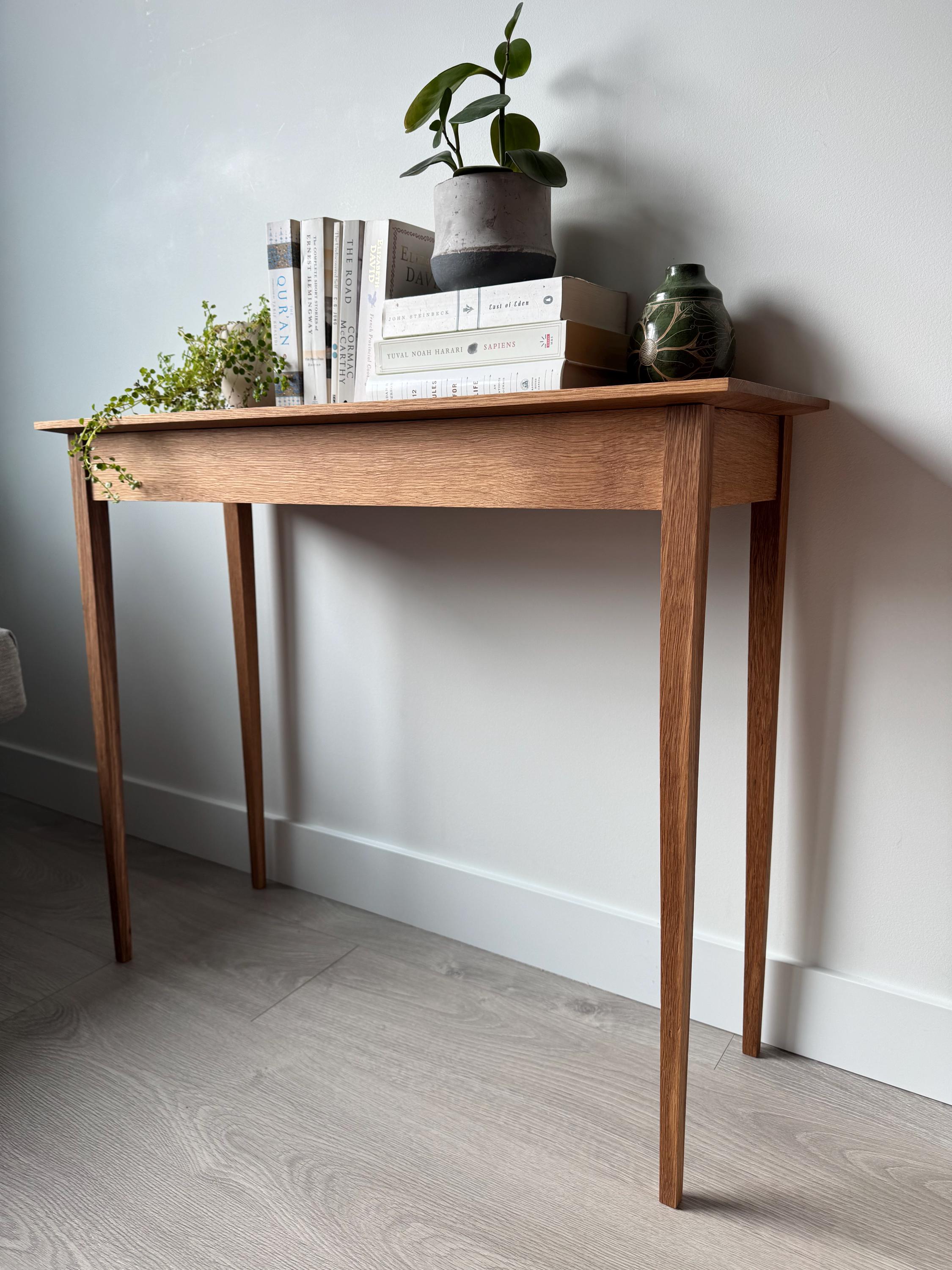 White Oak Hall Table - Etsy