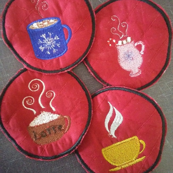 Quilted Coaster Set - Etsy