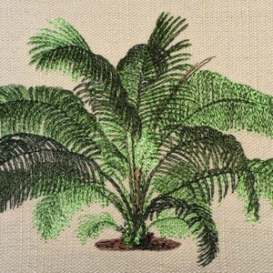 New Embroidered Palm Tree Pillow New 12 X 16 Insert — Item 189 - Etsy