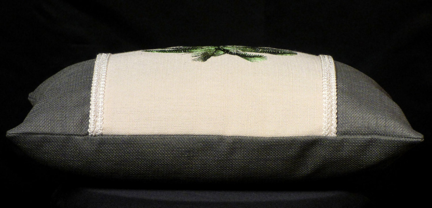 New Embroidered Palm Tree Pillow New 12 X 16 Insert — Item 189 - Etsy