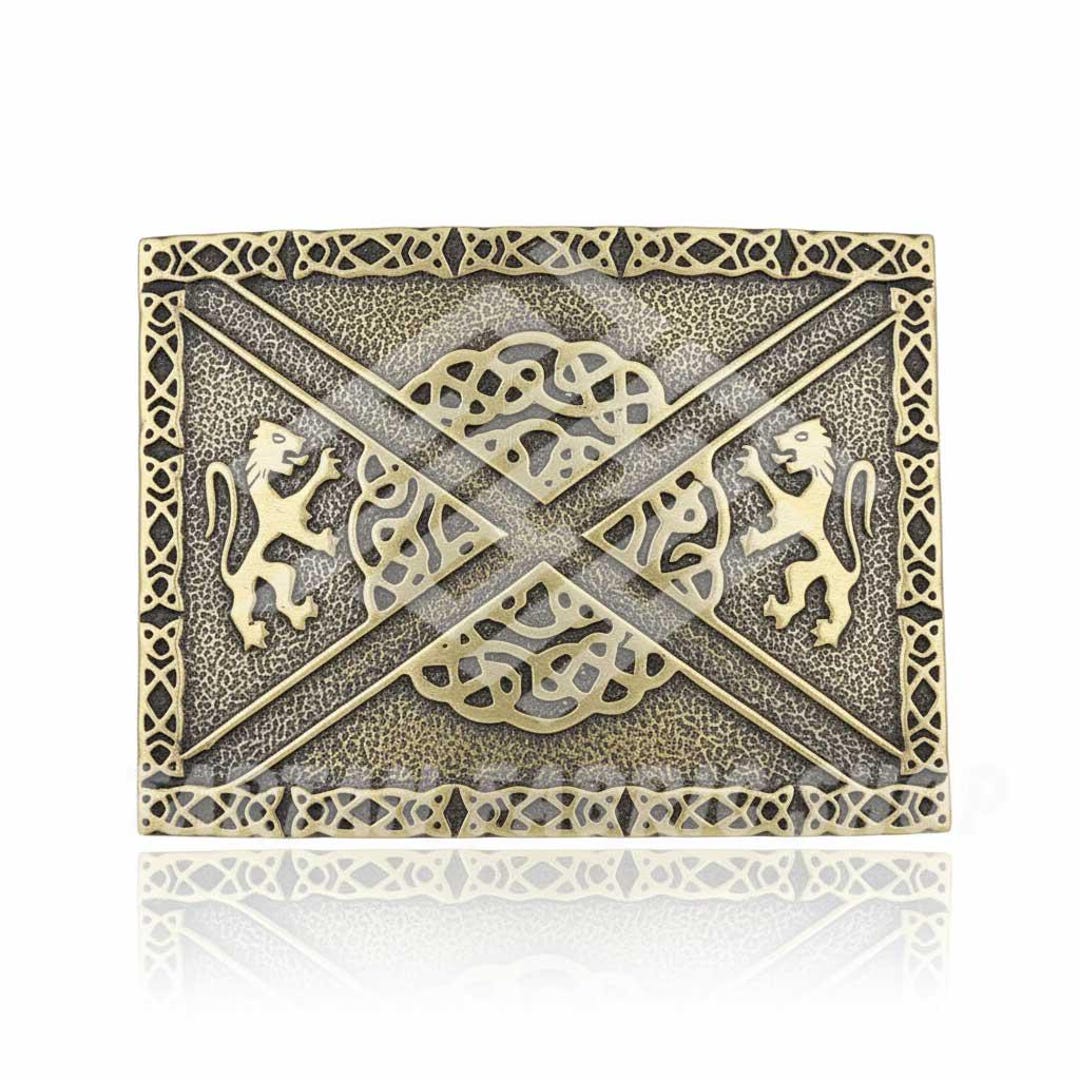 Scottish Traditional Kilt Belt Buckle – Premium Handmade Brass Antique ...