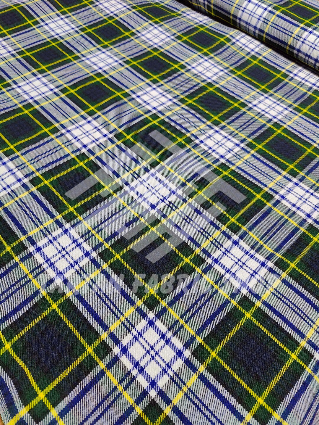 Dress Gordon Tartan Fabric - Homespun 100% Acrylic Tartan - Machine ...