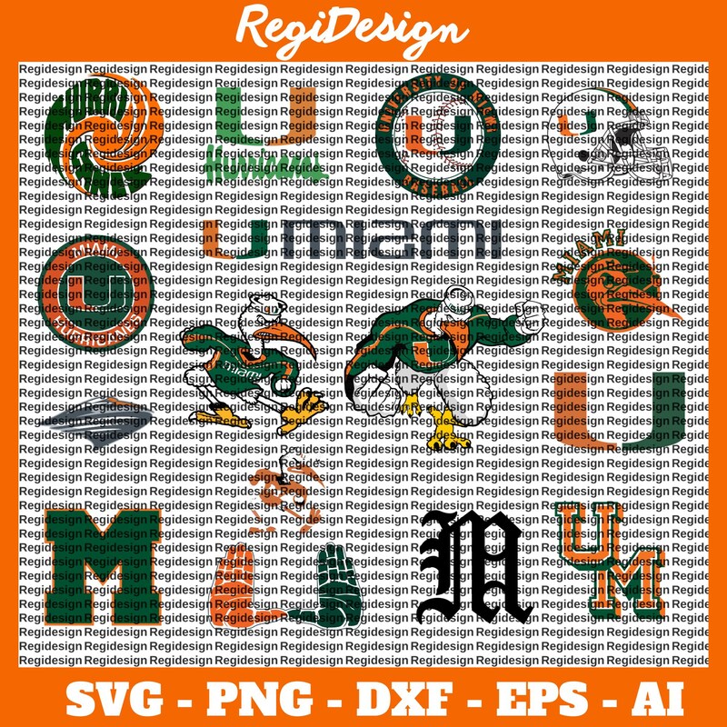 Miami Hurricanes Svg - Etsy