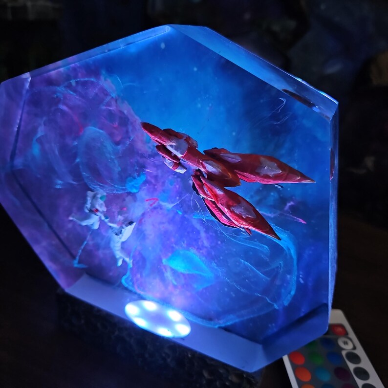 Ragnarok Final Fantasy VIII & Astronauts Galaxy Epoxy Resin Lamp, Night ...