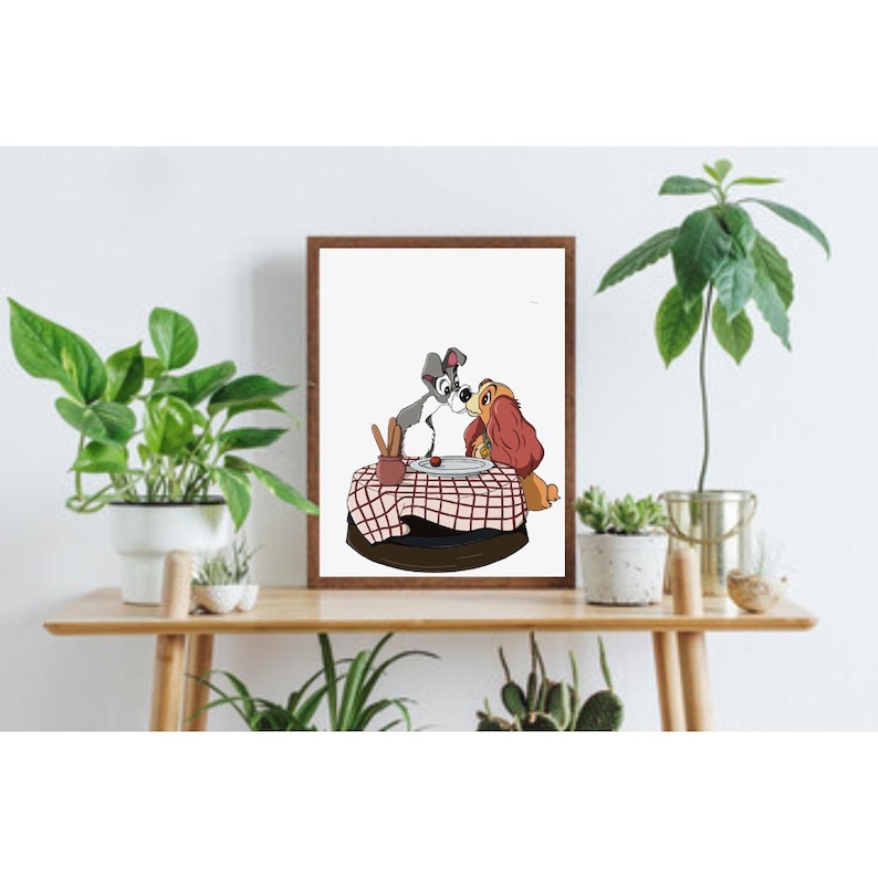 Disney's Lady and the Tramp Wall Art - Etsy
