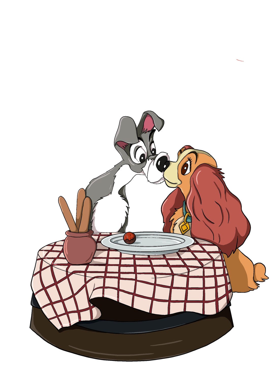 Disney's Lady and the Tramp Wall Art - Etsy