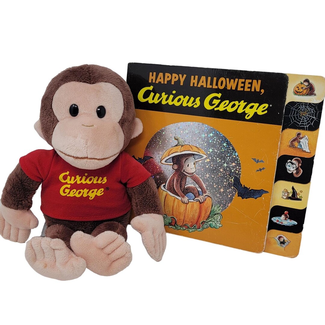 Curious George Gund Plush Happy Halloween Book Universal Studios ...