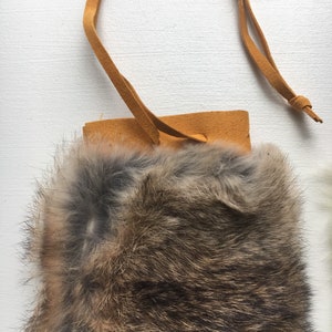 Rabbit Skin Pouch With Tie String, Native American - Etsy