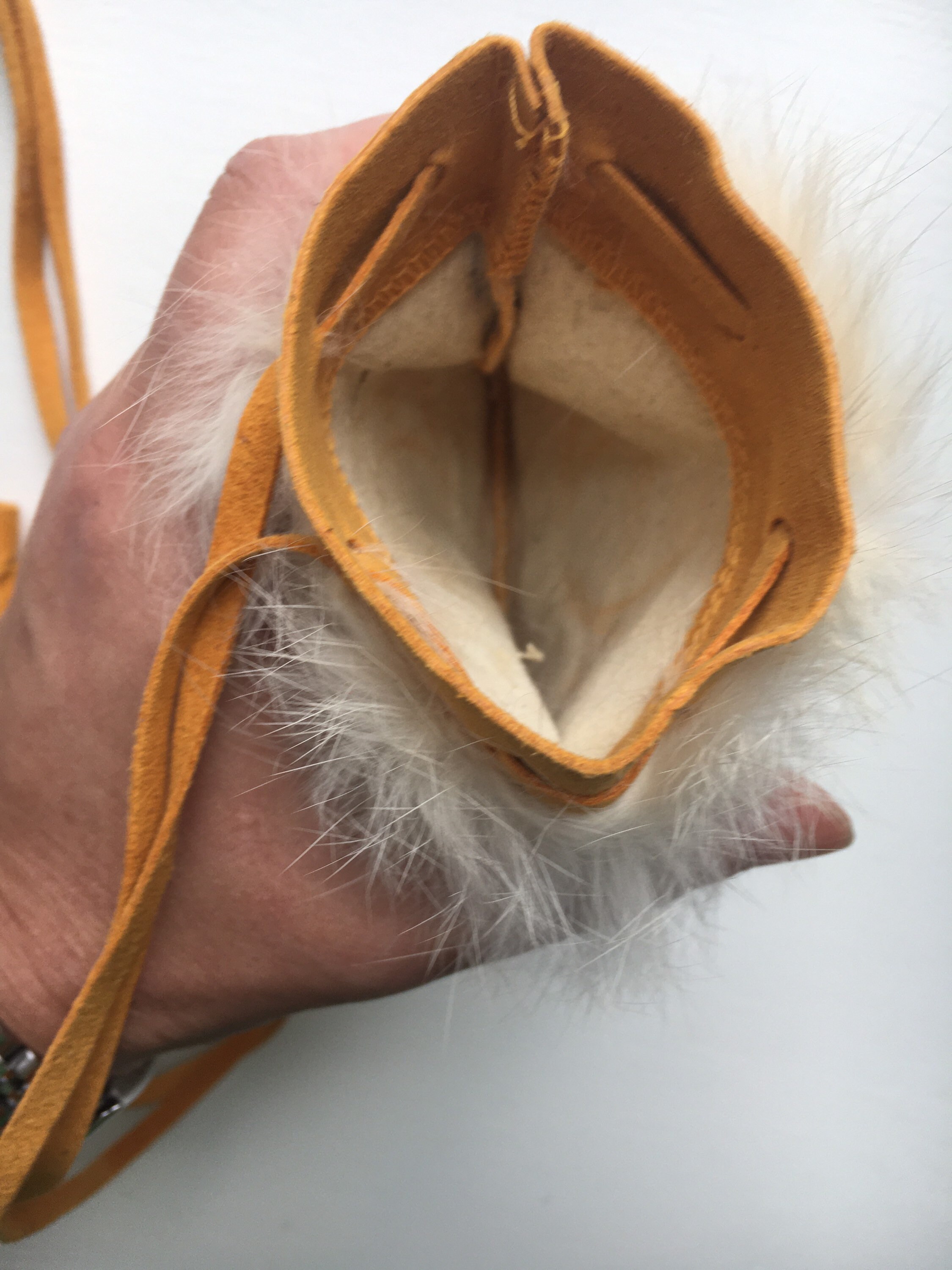 Rabbit Skin Pouch With Tie String, Native American - Etsy