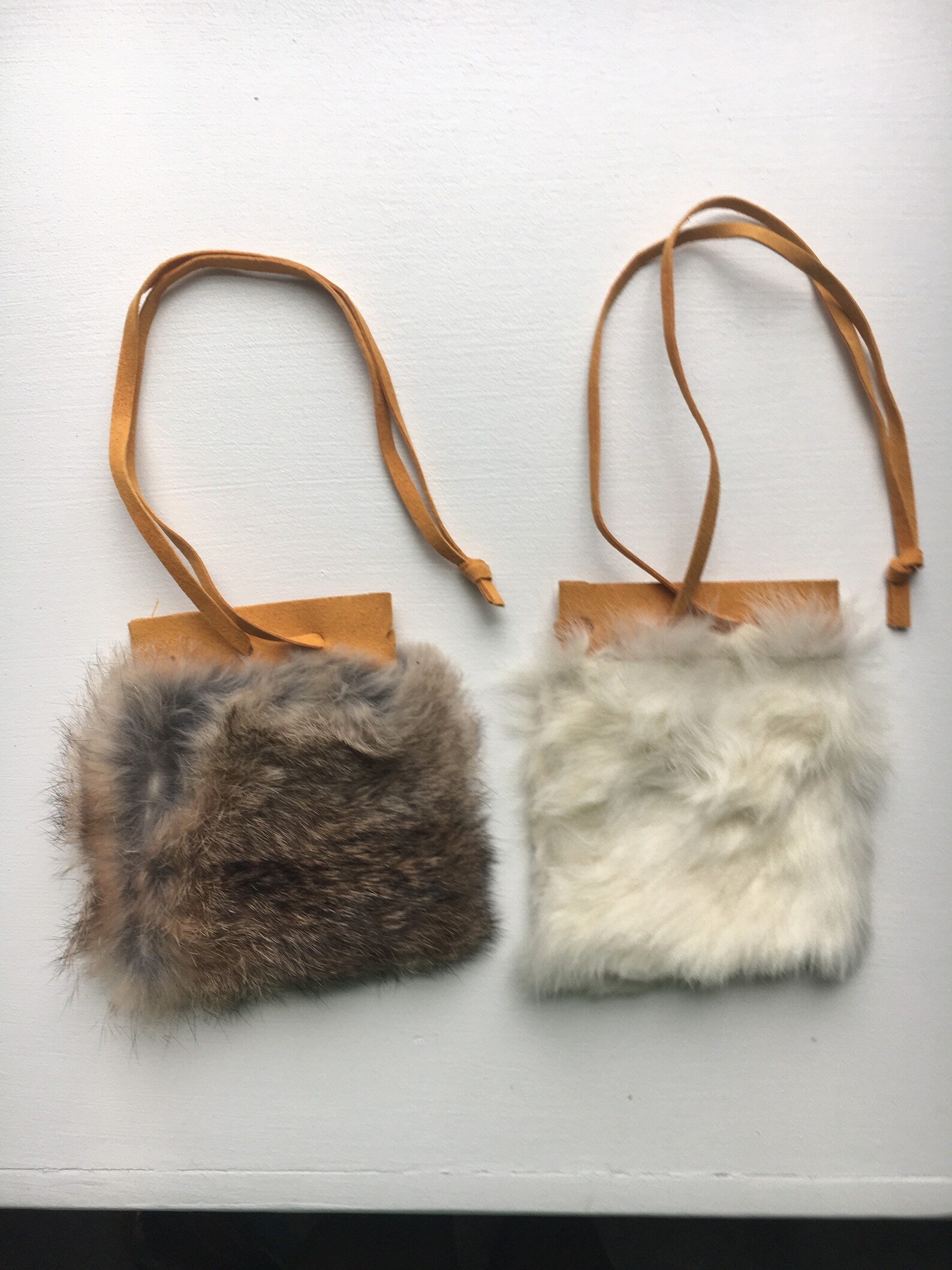 Rabbit Skin Pouch With Tie String, Native American - Etsy