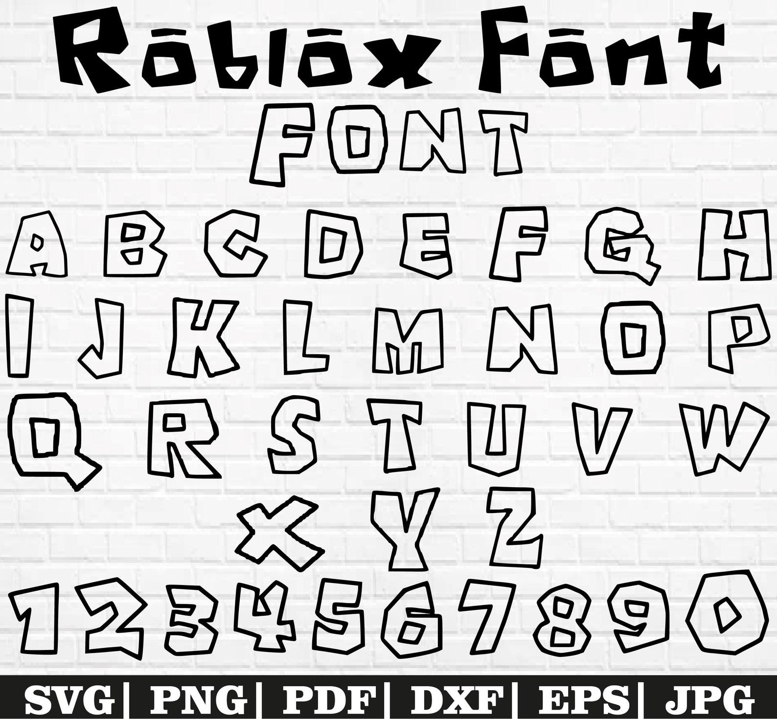 Roblox Font Svg Bundle, Roblox Font Svg, Roblox Font TTF, Roblox Font ...
