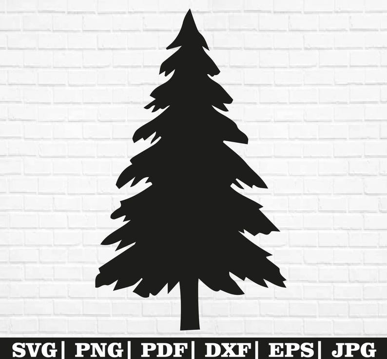 Pine Tree SVG Bundle, Forest Clipart (cut Files, Pdf, Png, Eps, Dxf, Ai ...