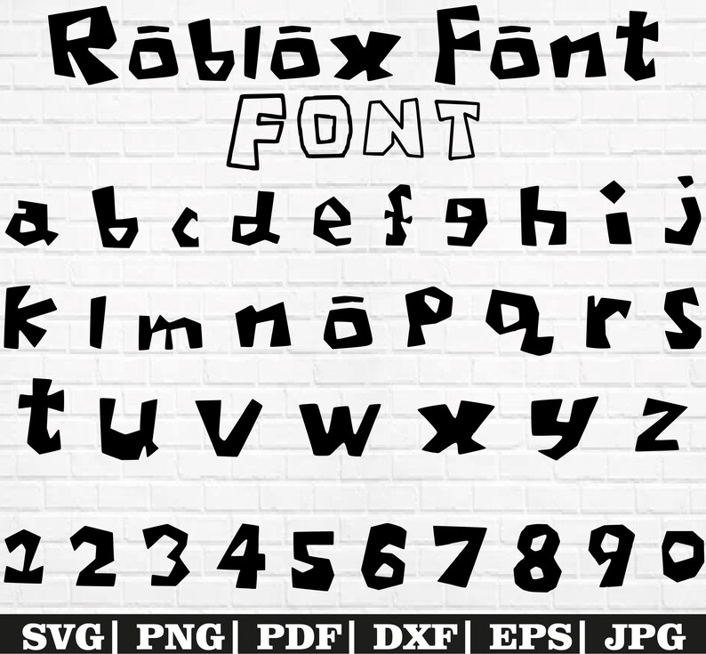Roblox Font Svg Bundle, Roblox Font Svg, Roblox Font TTF, Roblox Font ...