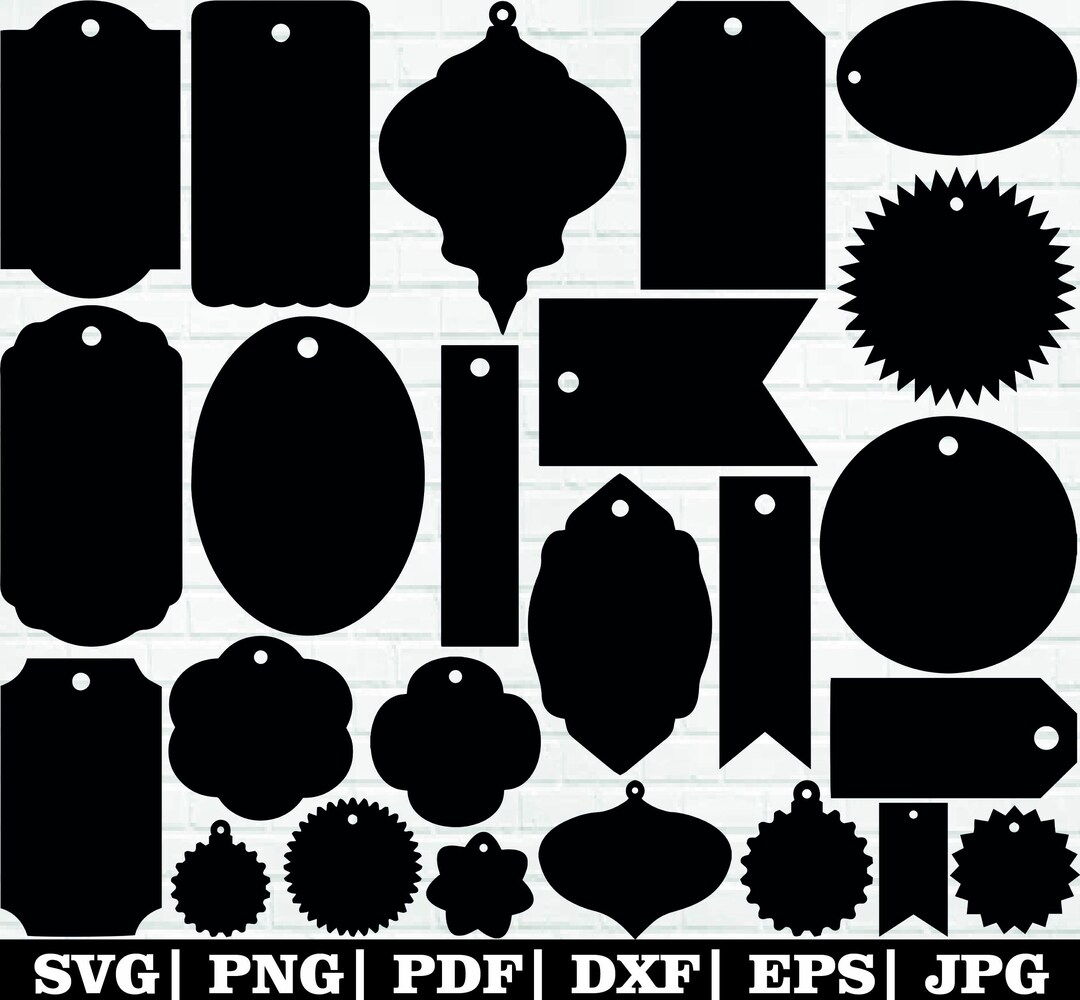 Tags SVG Bundle, Tags PNG Bundle, Banner Svg, Name Tags Shapes Svg ...