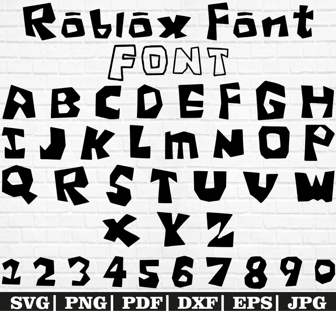 Roblox Font Svg Bundle, Roblox Font Svg, Roblox Font TTF, Roblox Font ...