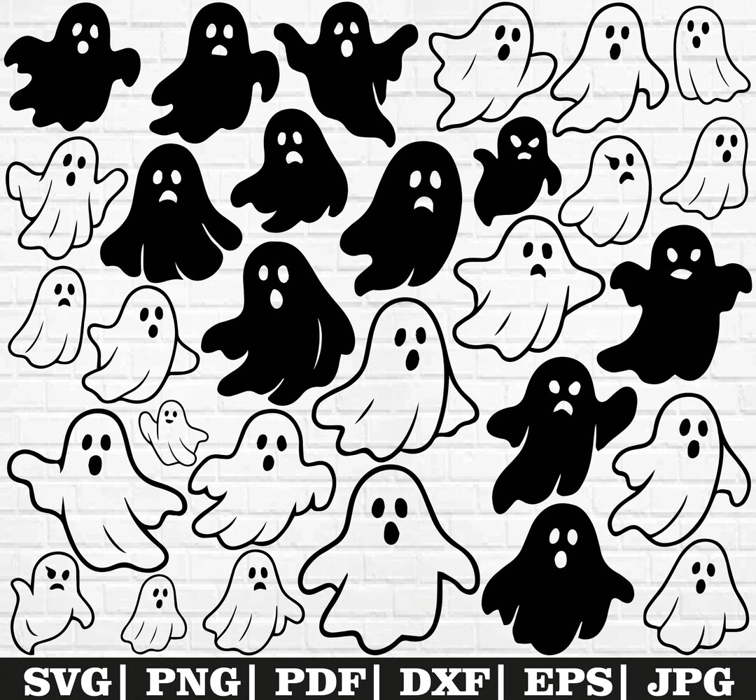 Halloween Ghost SVG Bundle, Ghost Clipart (digital Files) - Etsy Australia