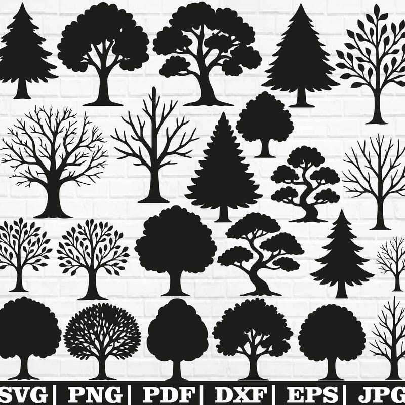 Forest Trees Cut File - Etsy