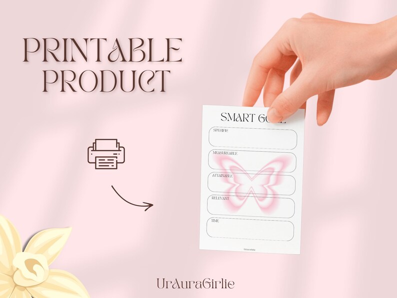 SMART Goal Worksheet | Printable PDF | A4 A5 US Letter | Instructions ...