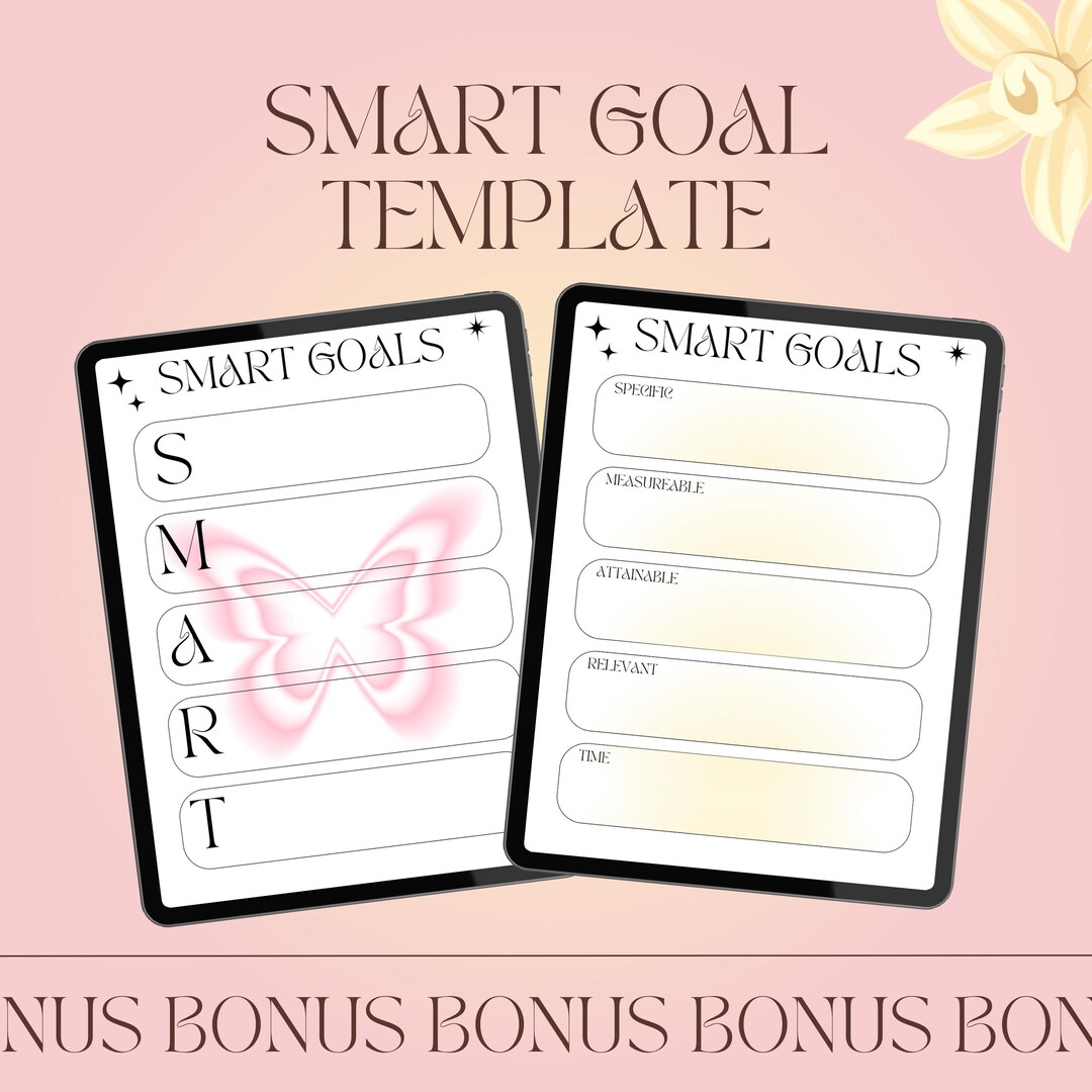 SMART Goals Worksheet – Goal Setting Template + Bonus | Printable to Do ...