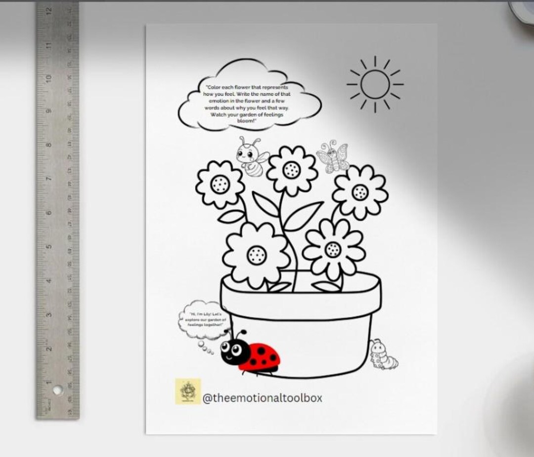 My Feelings Chart | Emotion Garden Worksheet | Kids Mindfulness ...