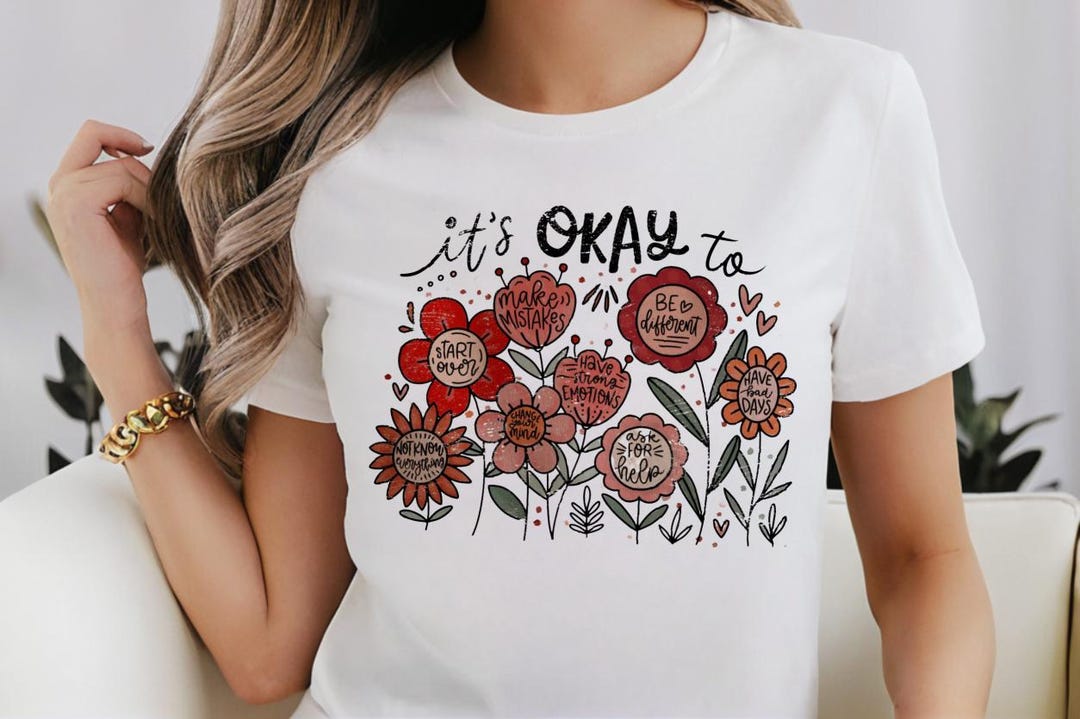 It's Okay to Boho Floral Png, Flowers Png, Motivational Png ...