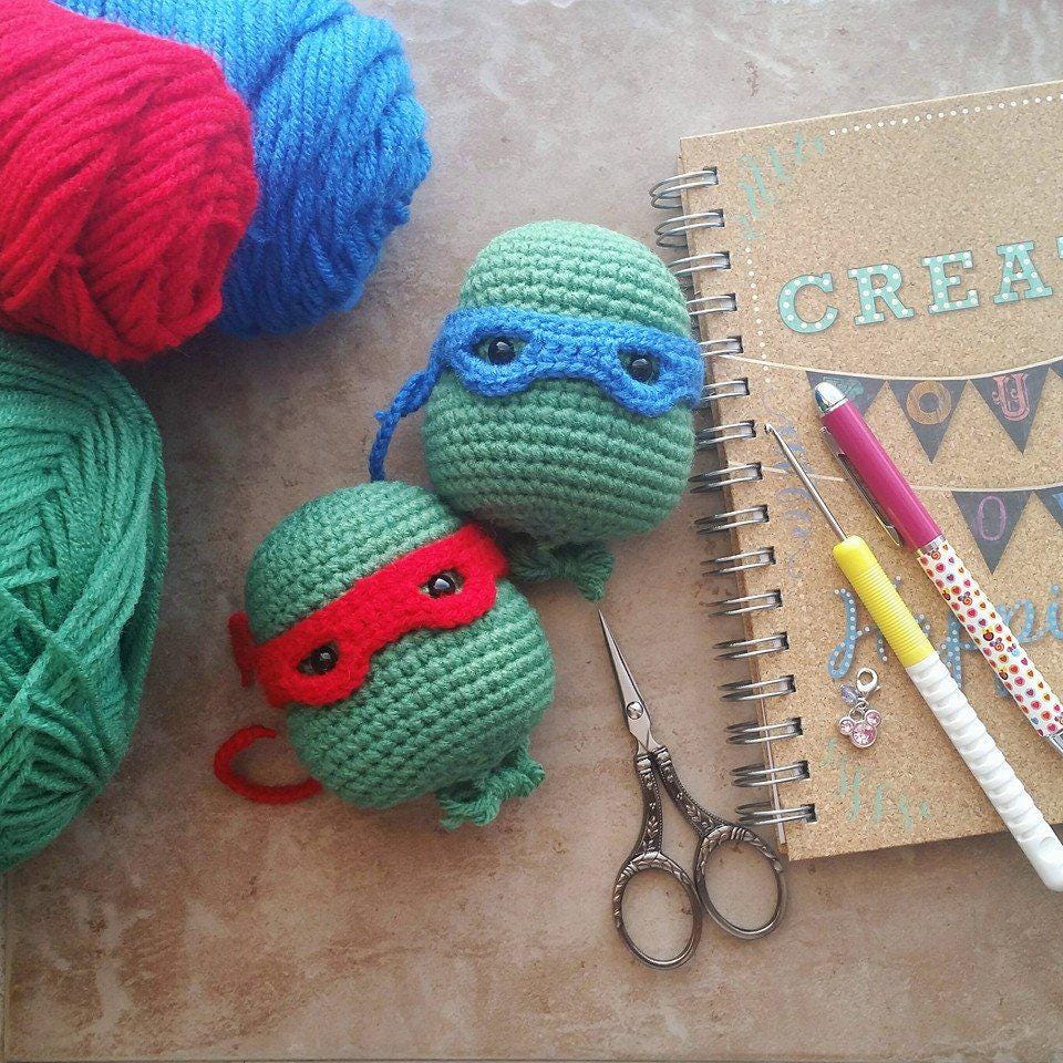 Ninja Turtle Crochet Pattern, 90's Inspired Turtle, Amigurumi Plushie ...