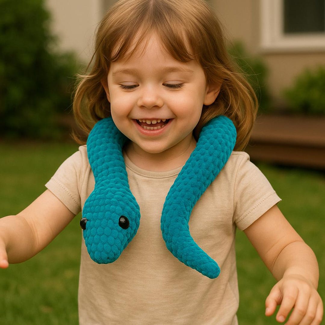 Amigurumi Snake Crochet Pattern PDF, Handmade Plush Toy DIY Tutorial ...