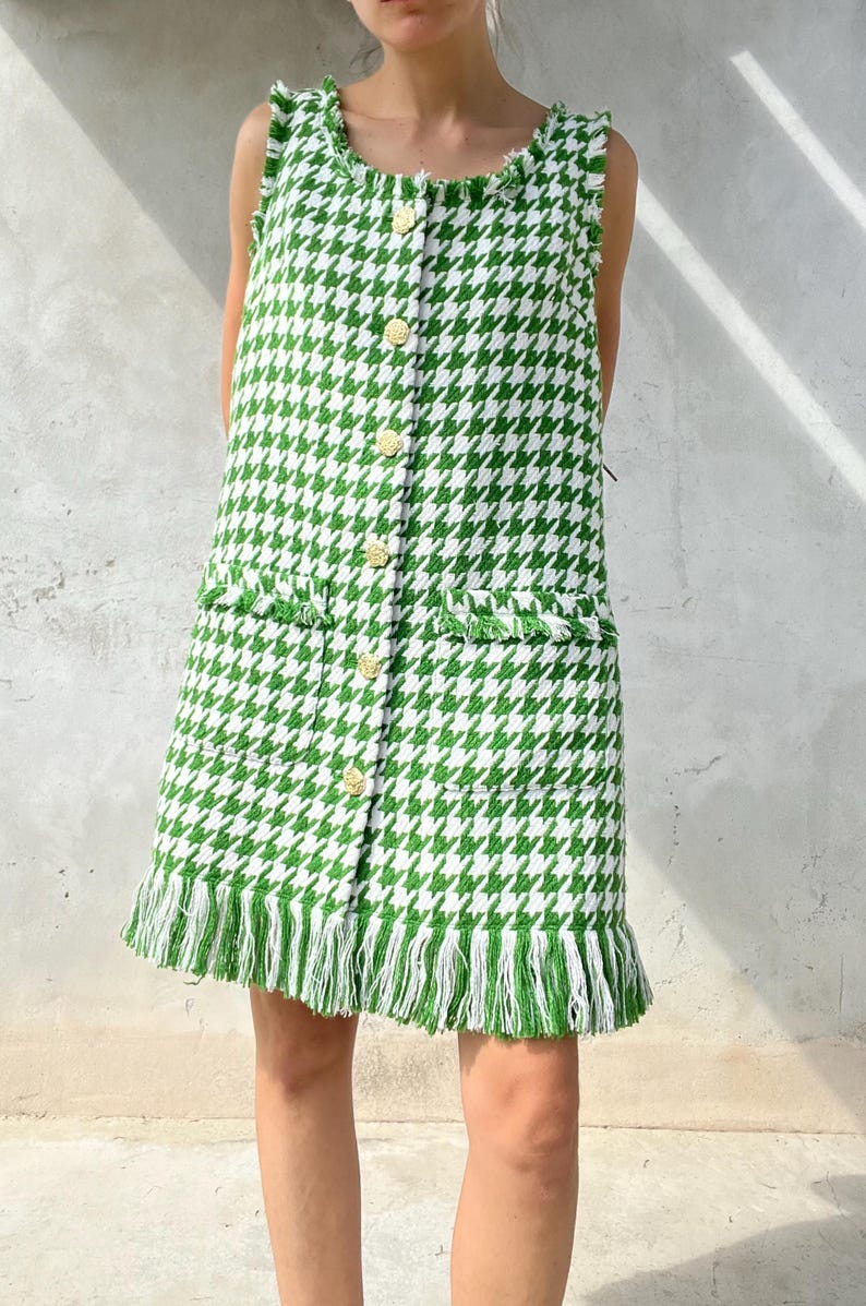 Houndstooth Mini Dress - Etsy