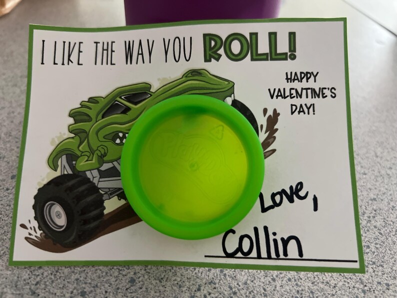 Monster Truck Printable Valentine | With or Without Play Doh ...