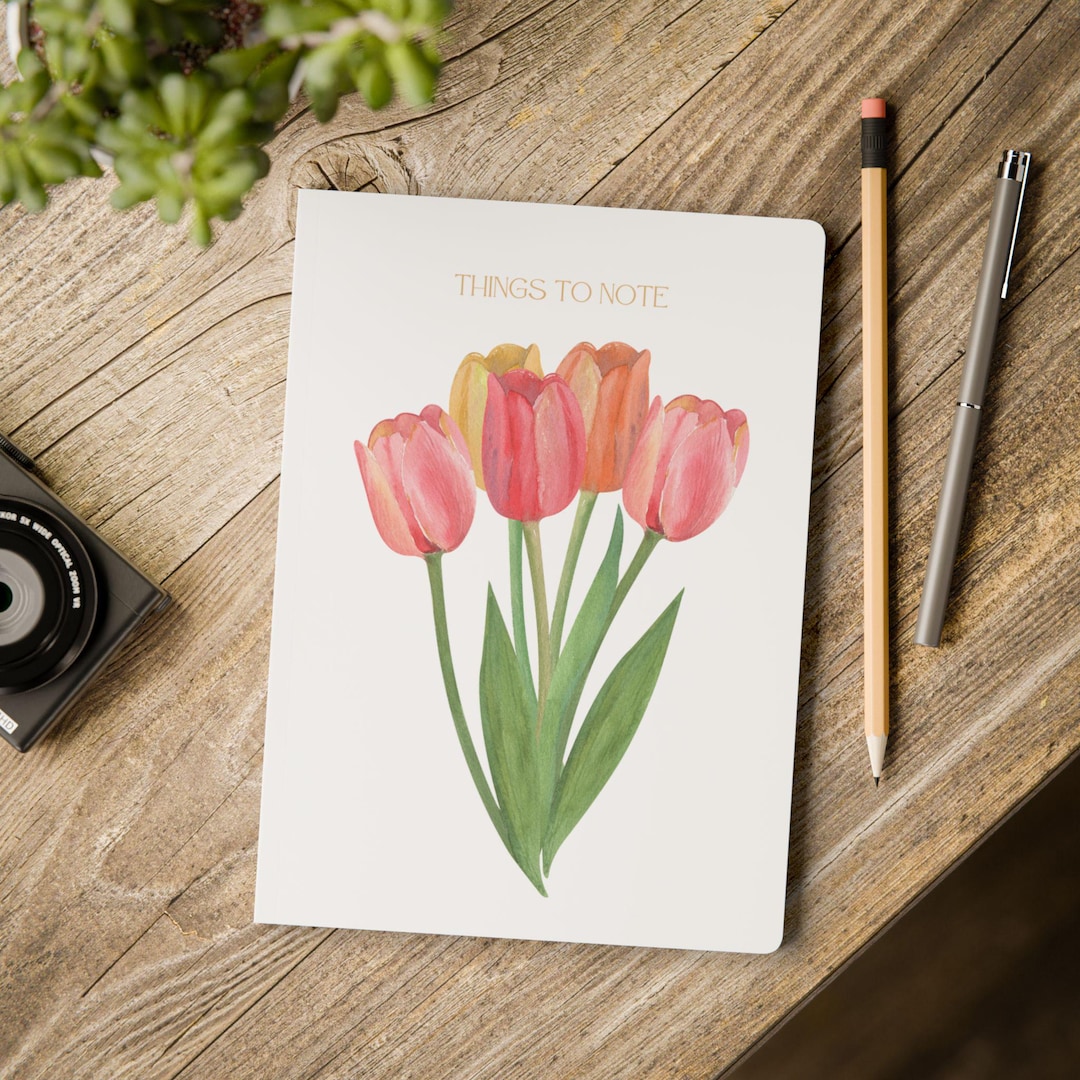 Things to Note Tulip Watercolor Softcover Journal, Notes & Planner ...