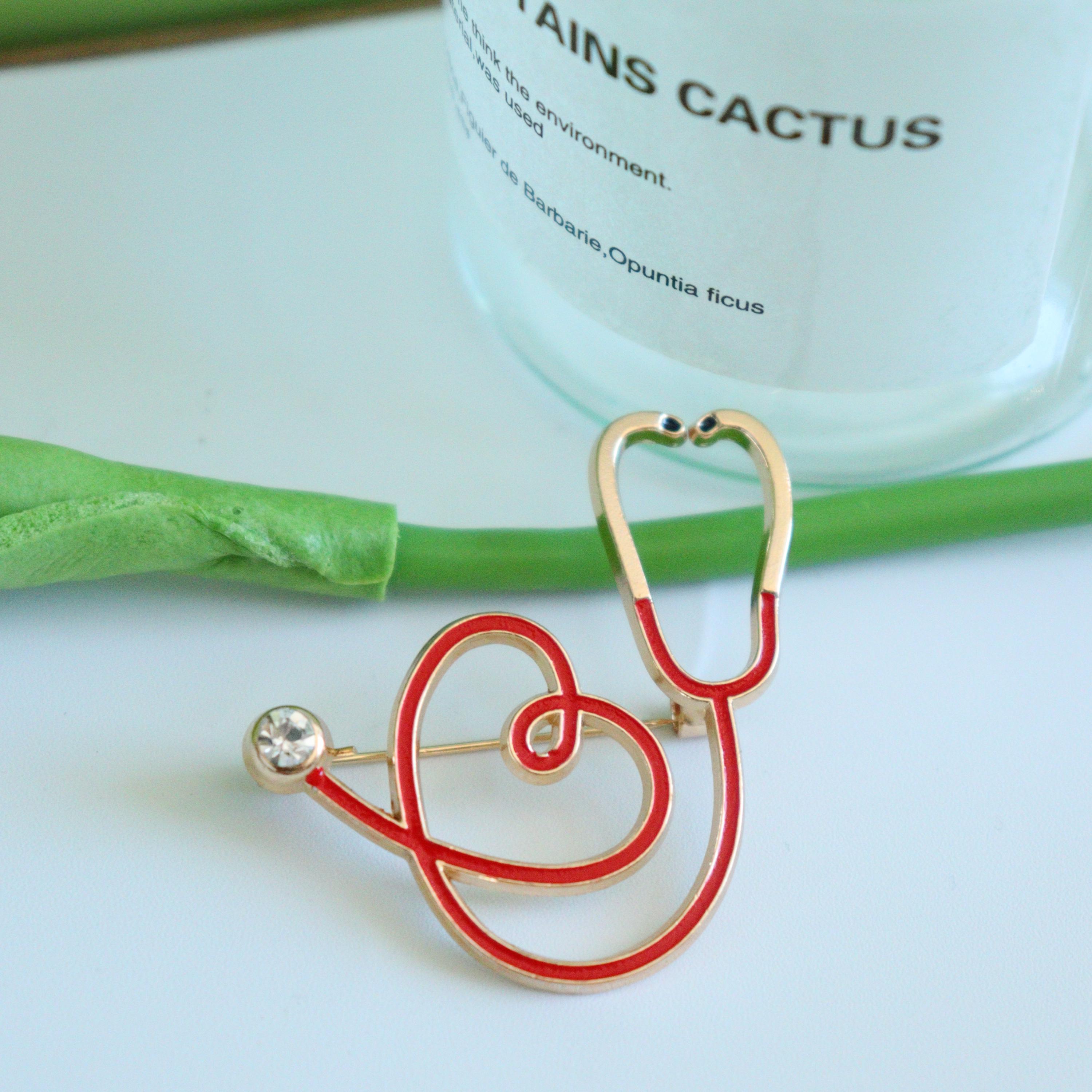 Funny Stethoscope Enamel Pin Set,nursing Brooch,stethoscope Heart ...