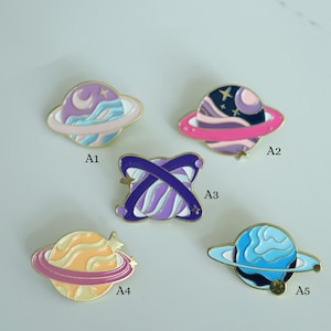 Cute Space Planet Enamel Pin Set,star Sky Galaxy Collection Brooch ...