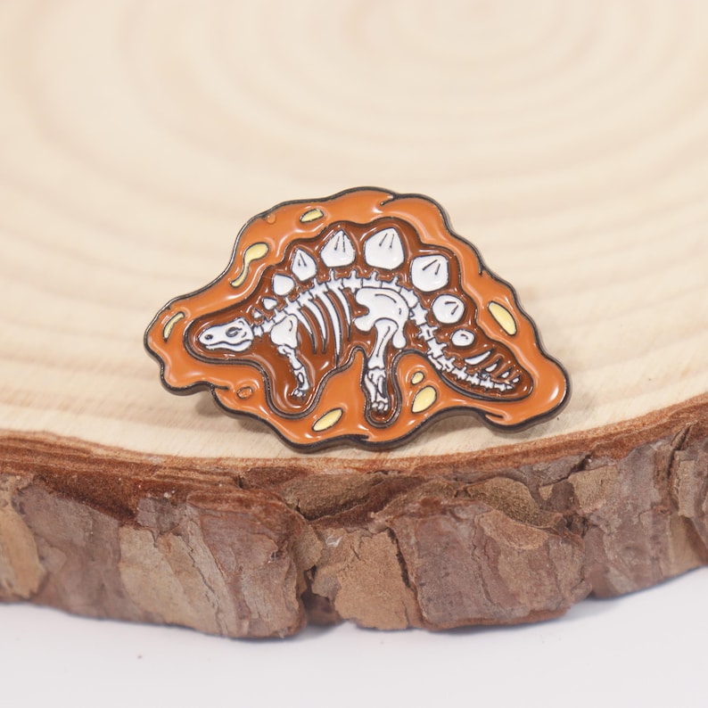 Dinosaur Skeleton Fossil Skull Pin Set,dinosaur Enamel Pin Badge,t-rex ...