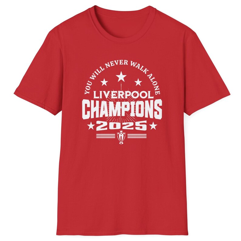 Liverpool Champions 2025 Mens T Shirt, YNWA T-shirt Gift for LFC Fans ...