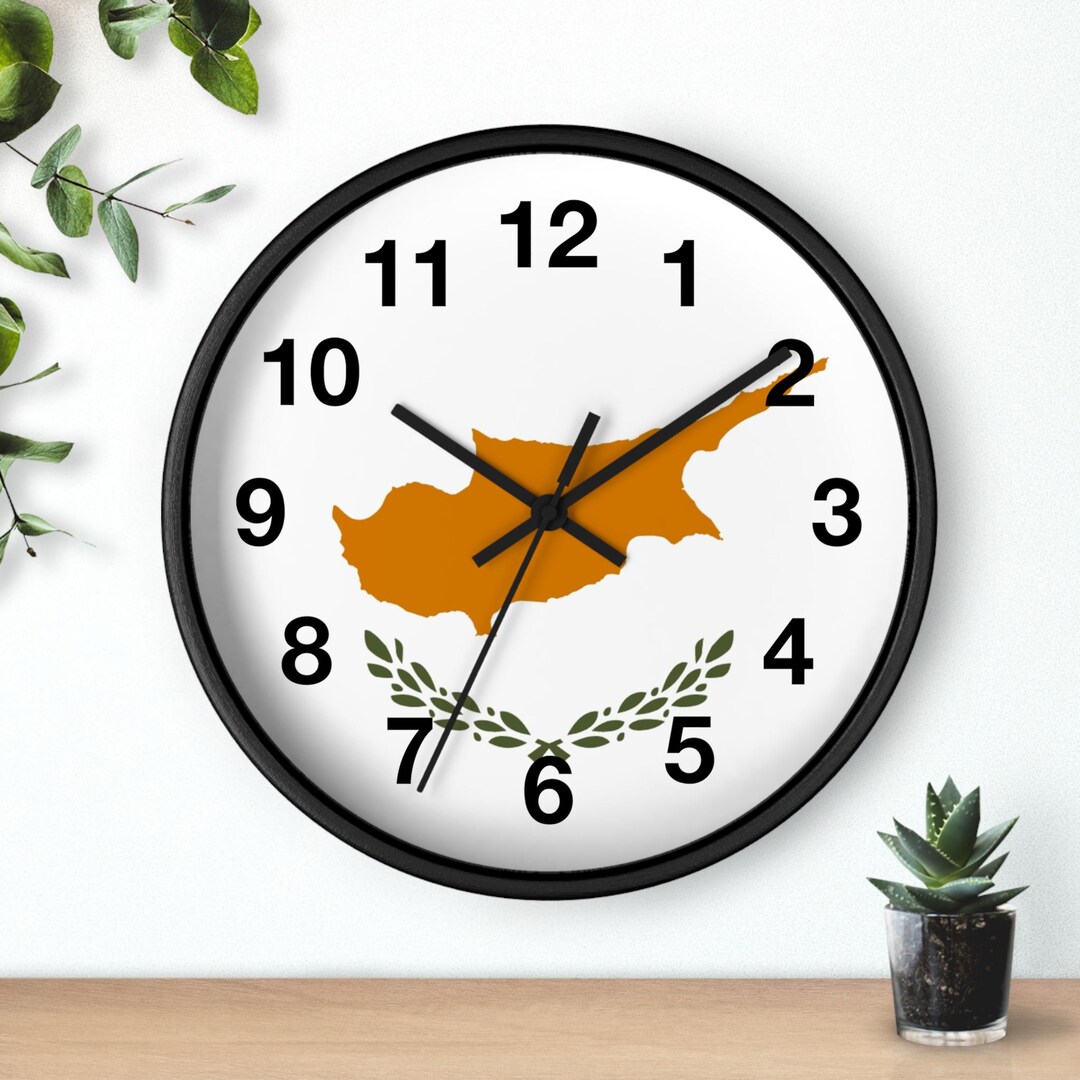 Cyprus Map Wall Clock, Modern Home Decor, Unique Gift for Travelers ...
