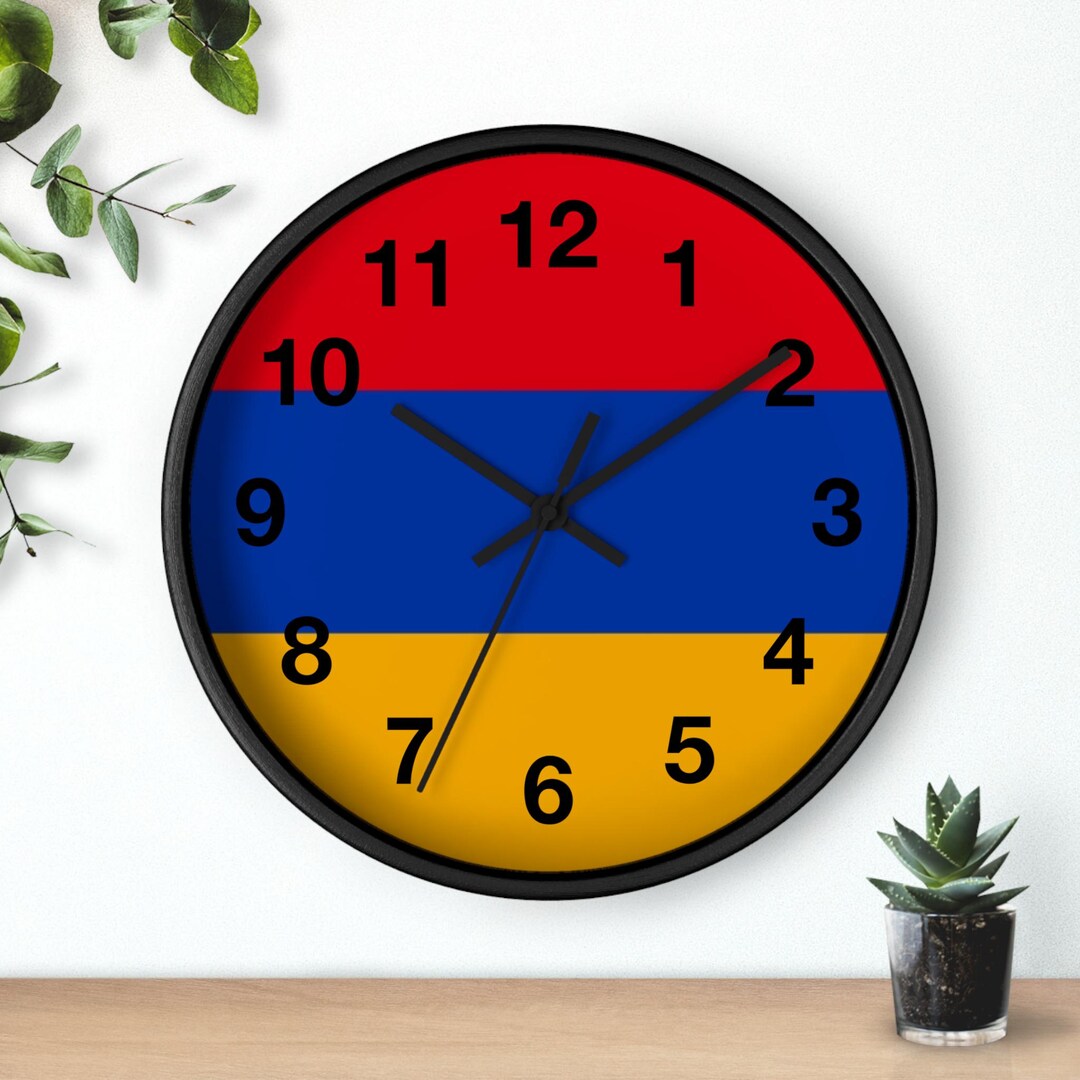 Armenian Flag Wall Clock, Unique Home Decor, Gift for Armenia Lovers ...