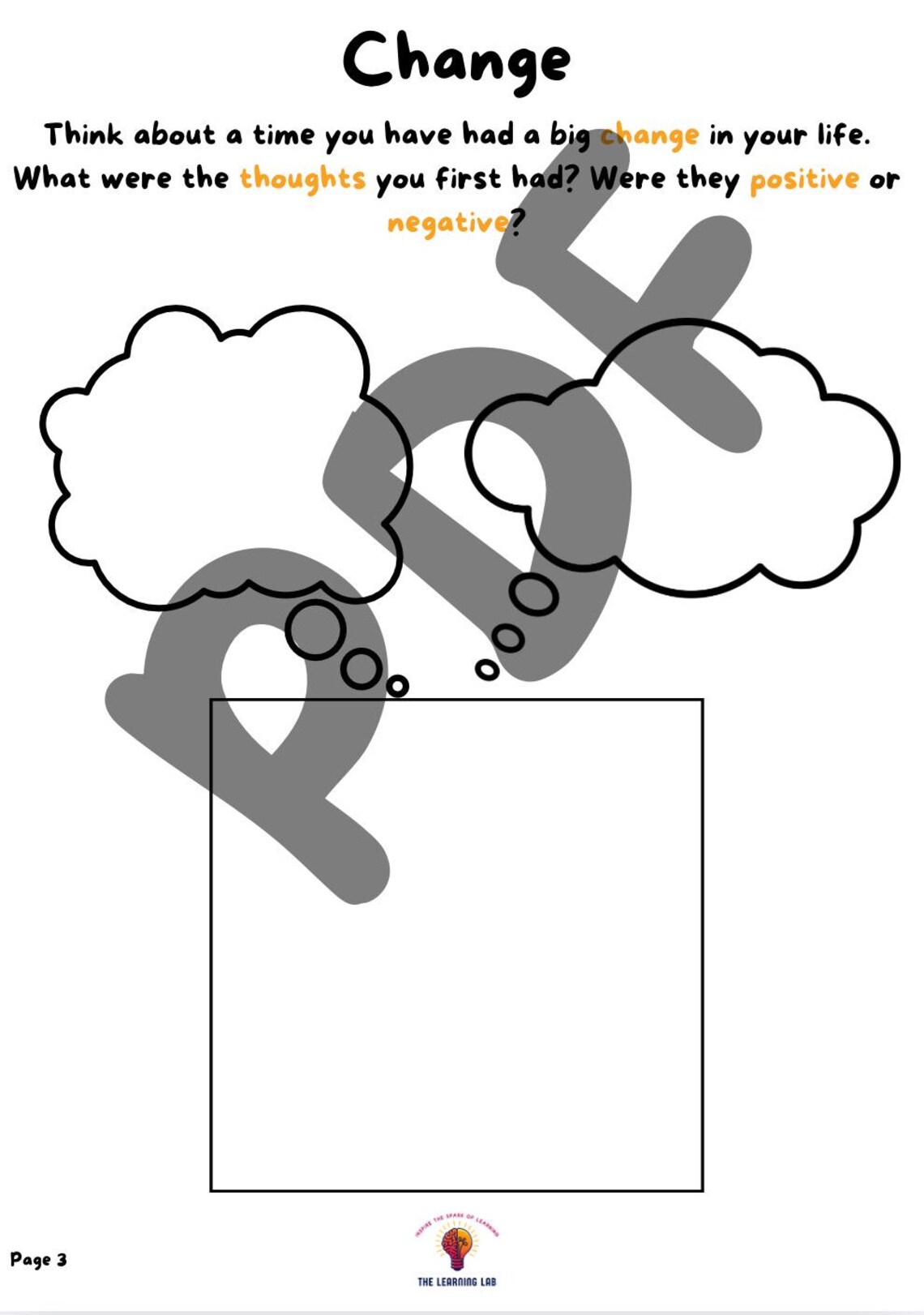 Coping With Change - PDF for Children Facing a Big Change. - Etsy